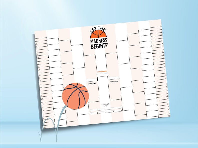 Basketball Madness Tournament Brackets Printable College Basketball ...