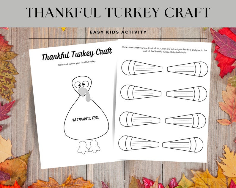 Thankful Turkey Craft Thanksgiving Kids Craft Thankful Turkeys ...