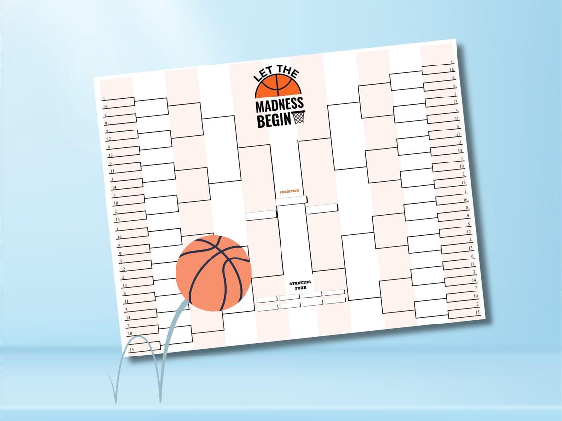 Basketball Madness Tournament Brackets Printable College Basketball ...