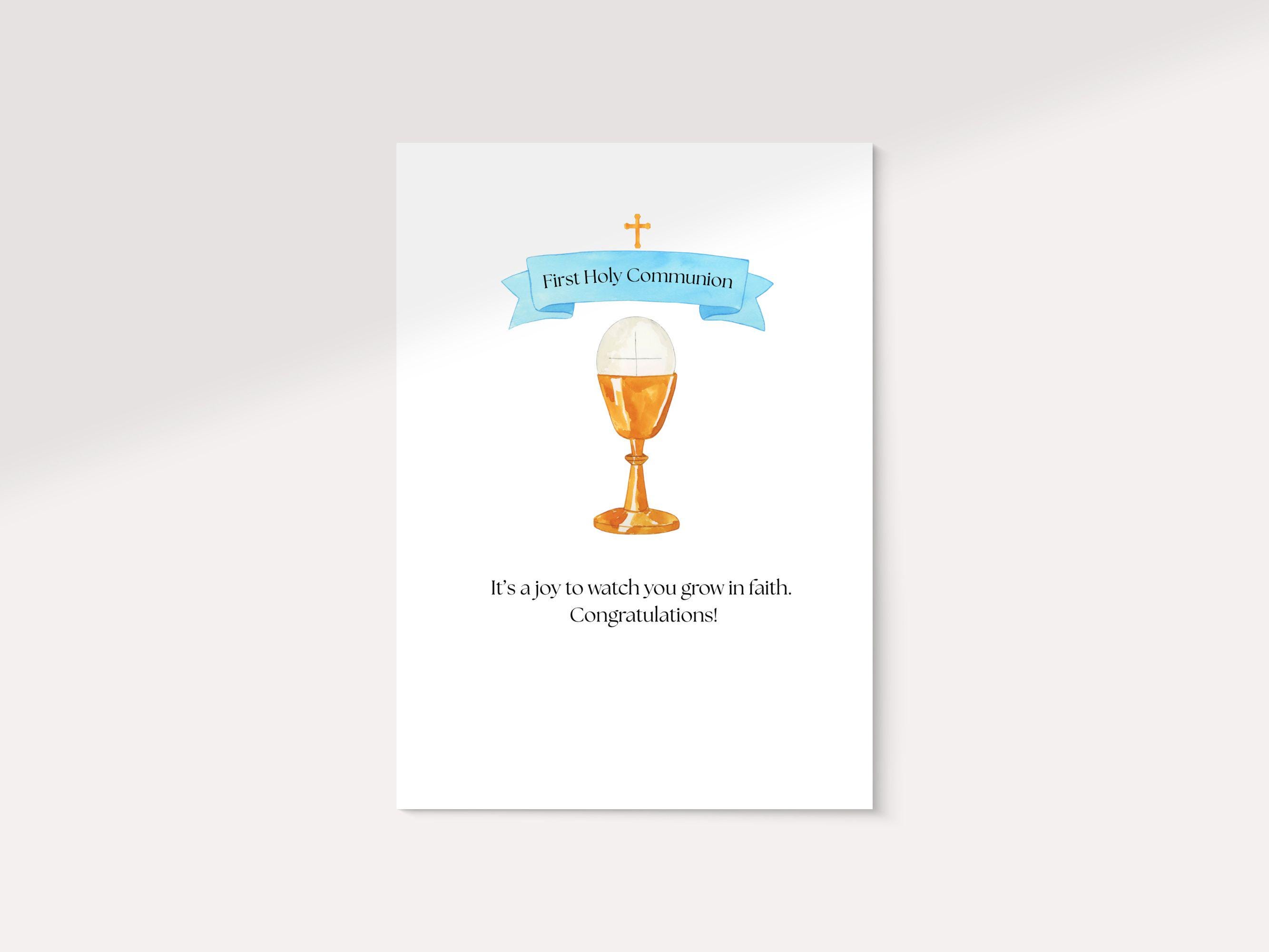 First Communion Card Boy First Communion Printable First Communion ...