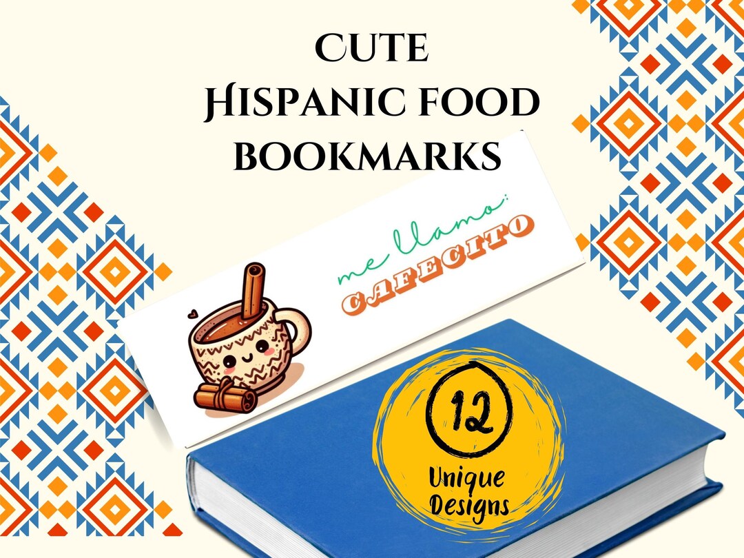 Hispanic Food Printable Bookmarks Hispanic Heritage Month Activity - Etsy