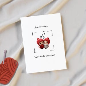 Crochet Valentine Card Printable Crochet Valentines Day Card - Etsy