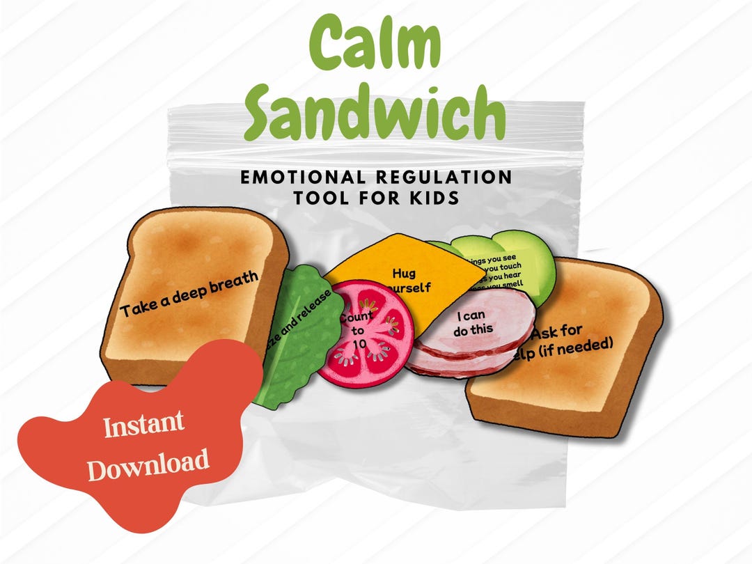 Calm Sandwich Emotional Regulation Tool for Kids Activity Big Feelings ...