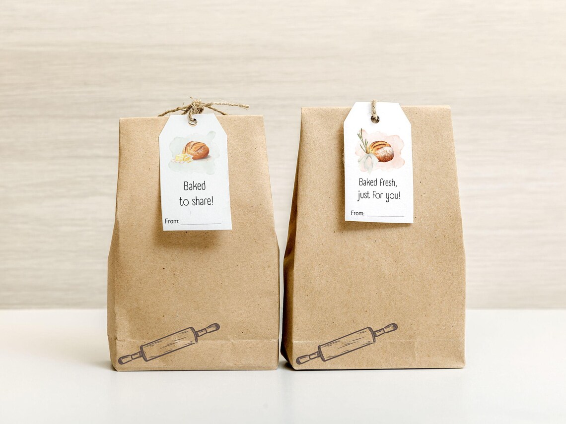 Sourdough Bread Gift Tags Printable Fresh Sourdough Bread Tags Bread ...