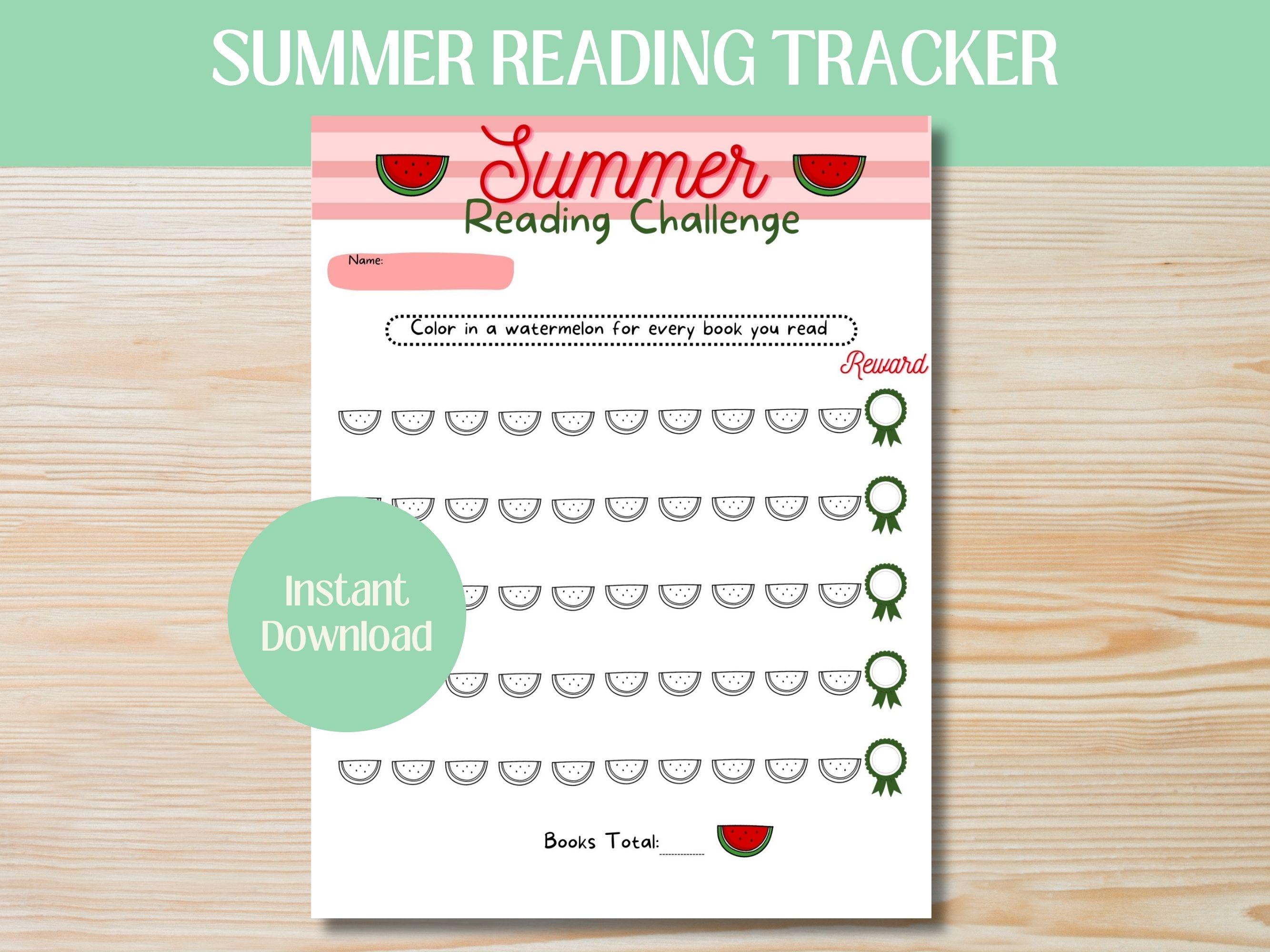 Summer Reading Progress Tracker for Kids Summer Reading Tracker Summer ...