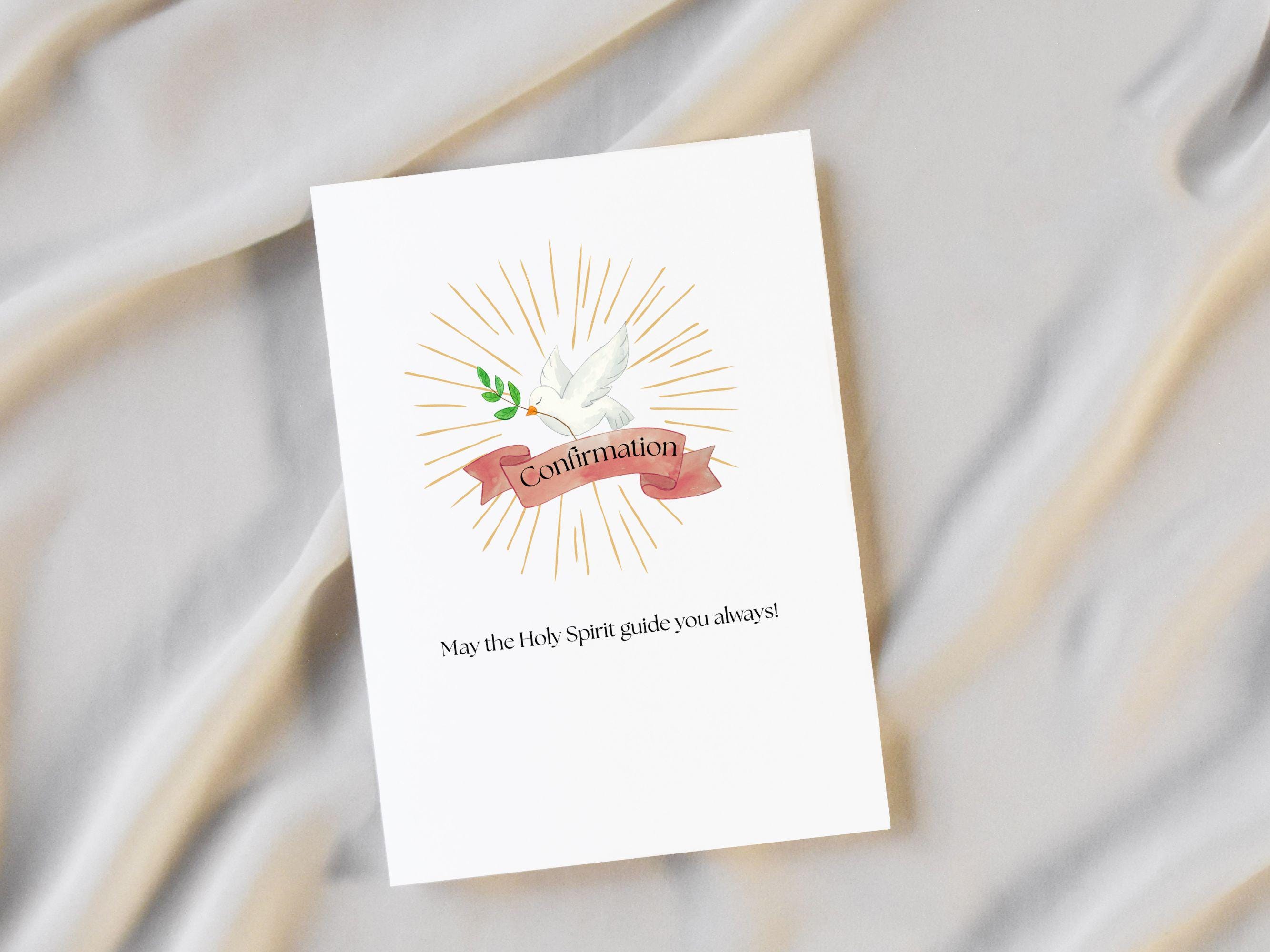 Catholic Confirmation Card Printable Sacrament Greeting Card Christian ...