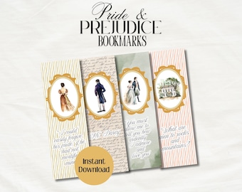 Pride and Prejudice Bookmark - Etsy