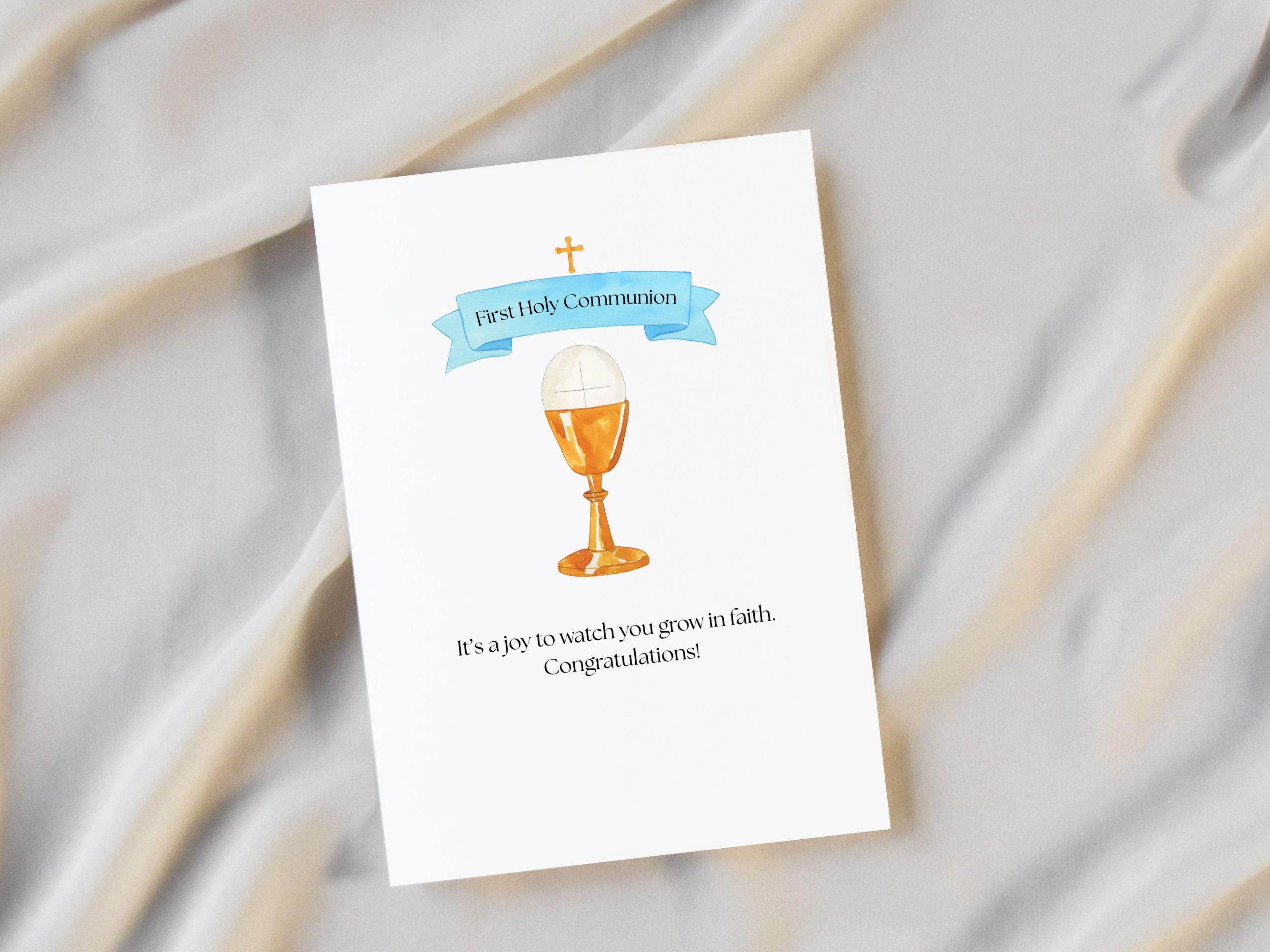 First Communion Card Boy First Communion Printable First Communion ...