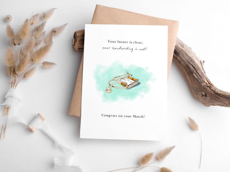 Residency Match Day Printable Greeting Card Medical Student ...