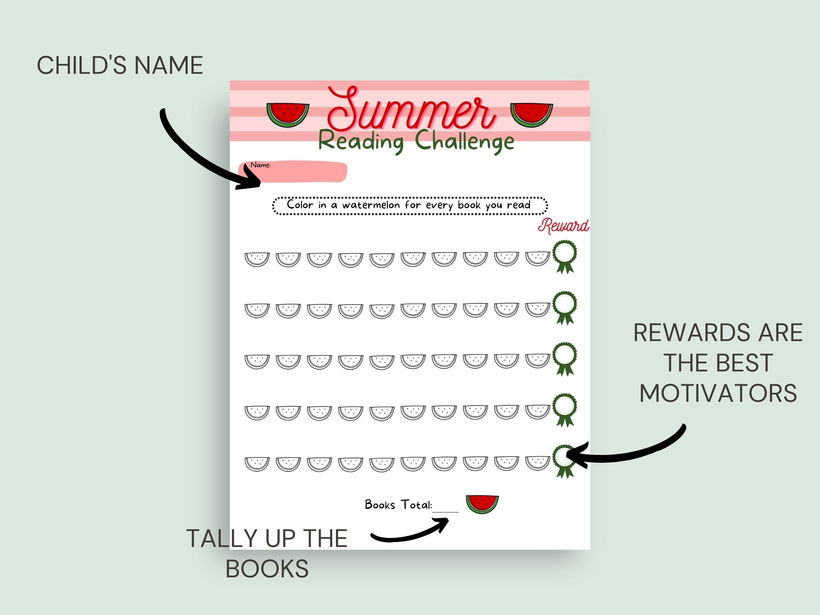 Summer Reading Progress Tracker for Kids Summer Reading Tracker Summer ...