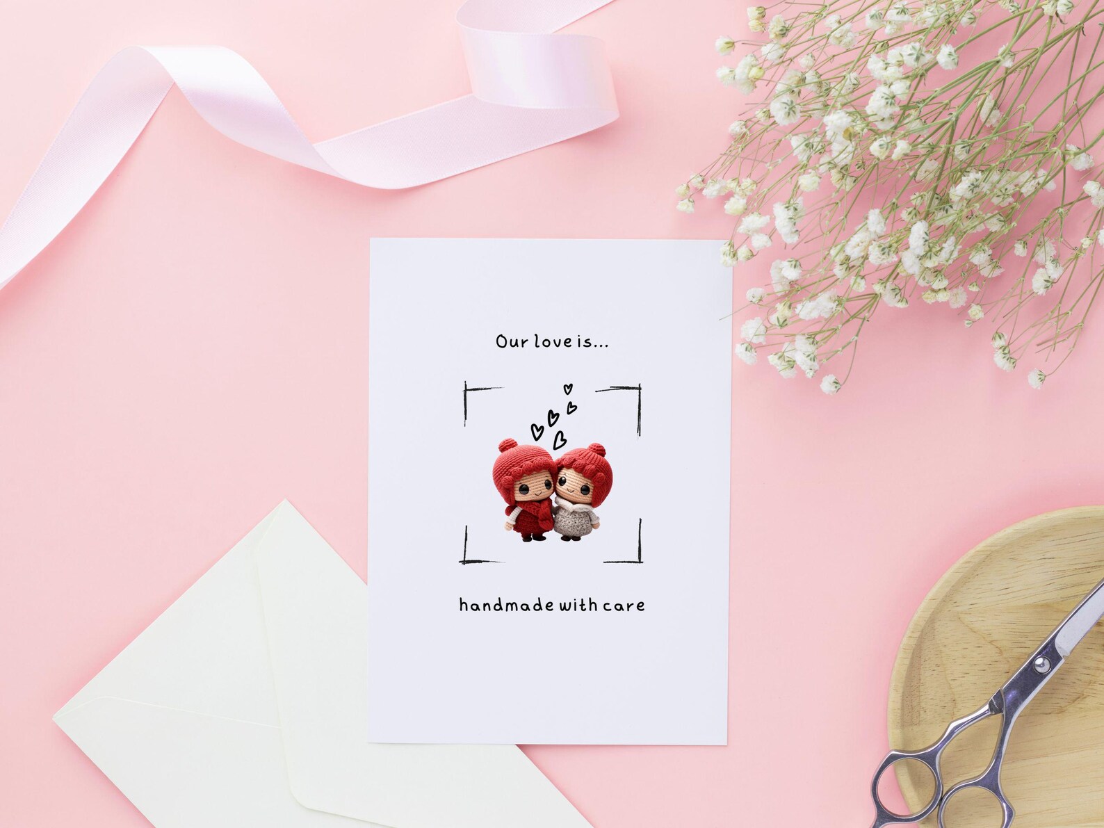 Crochet Valentine Card Printable Crochet Valentines Day Card - Etsy