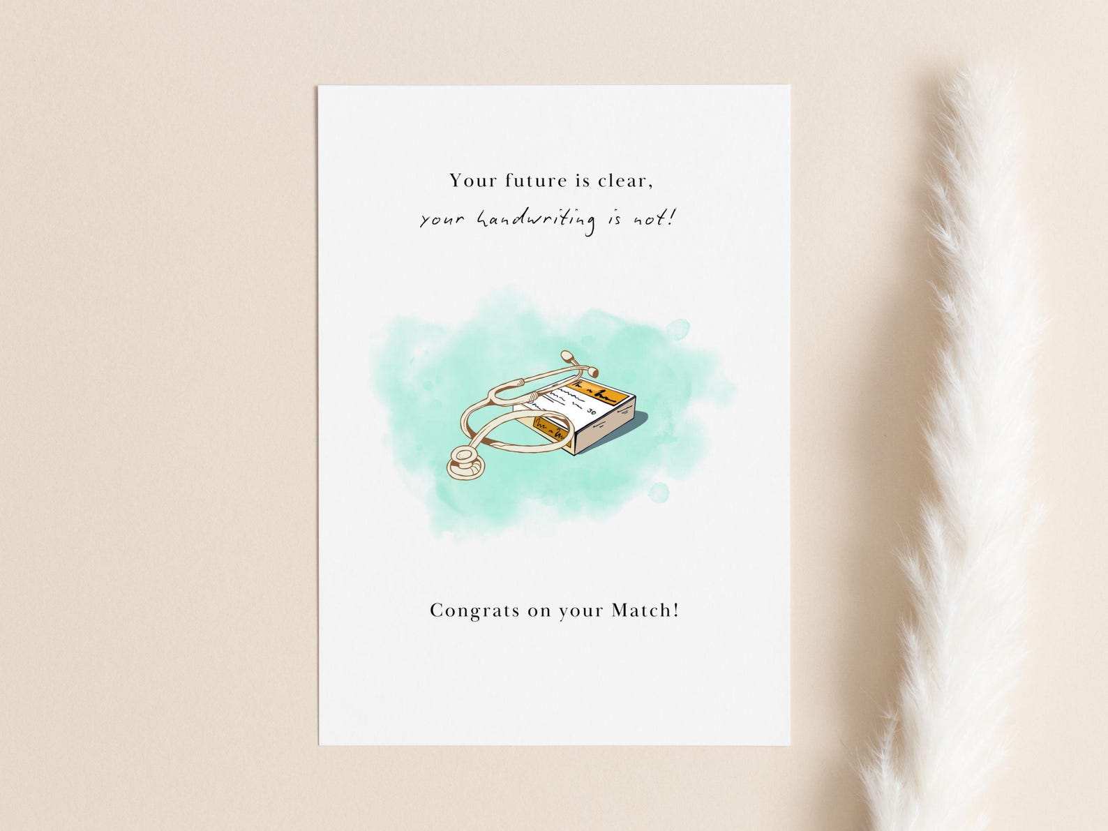 Residency Match Day Printable Greeting Card Medical Student ...