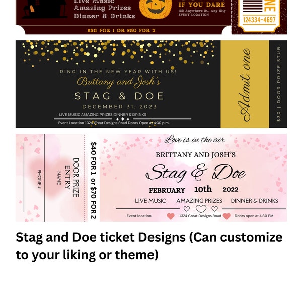 Stag and Doe Ticket - Etsy