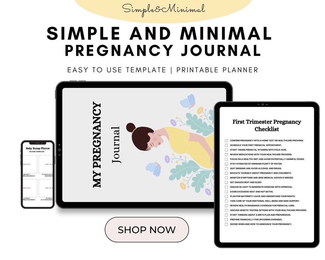 Pregnancy Planner Printable Printable Pregnancy Journal - Etsy Australia
