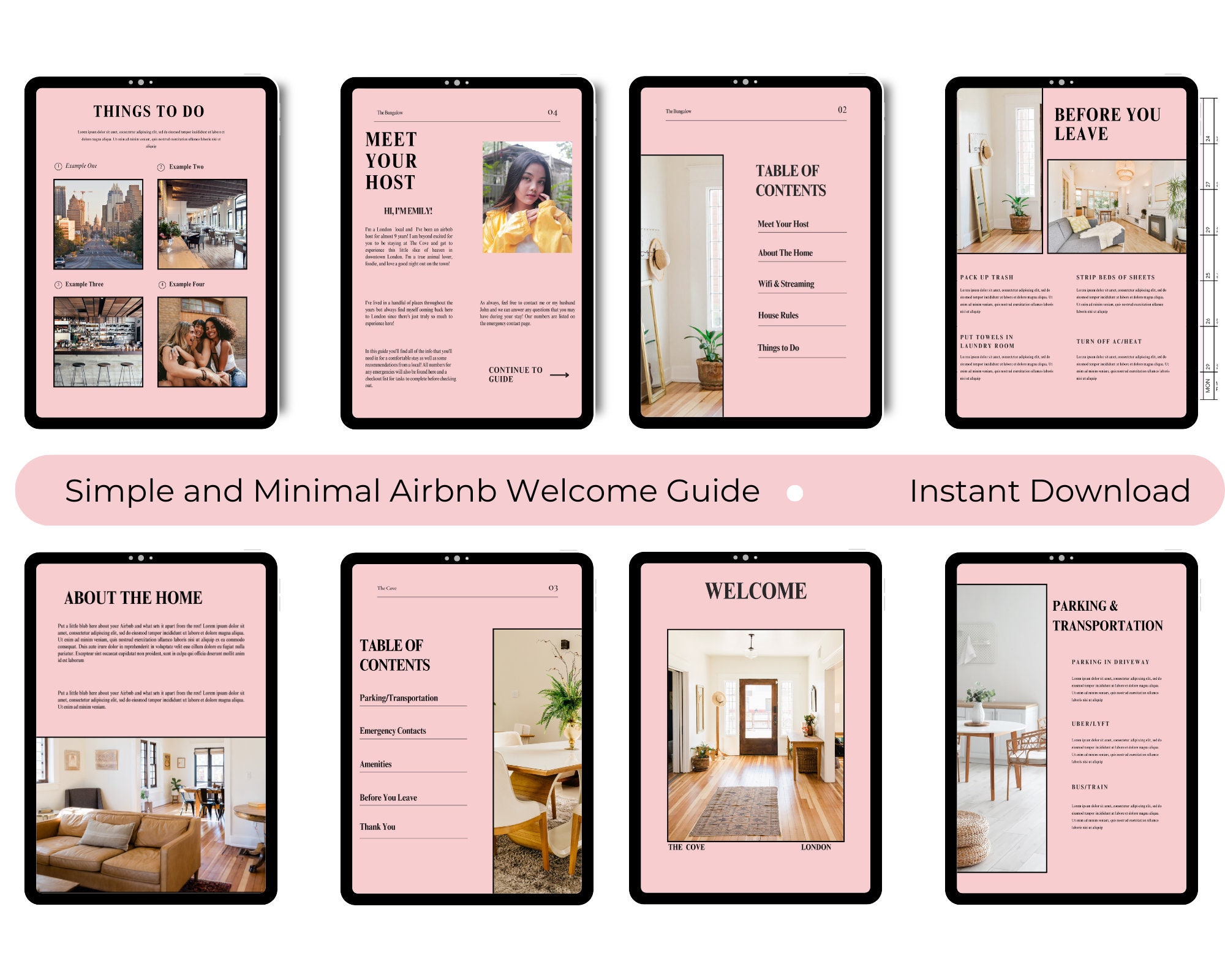 Editable Airbnb Welcome Guide Signage Printable Short Term - Etsy