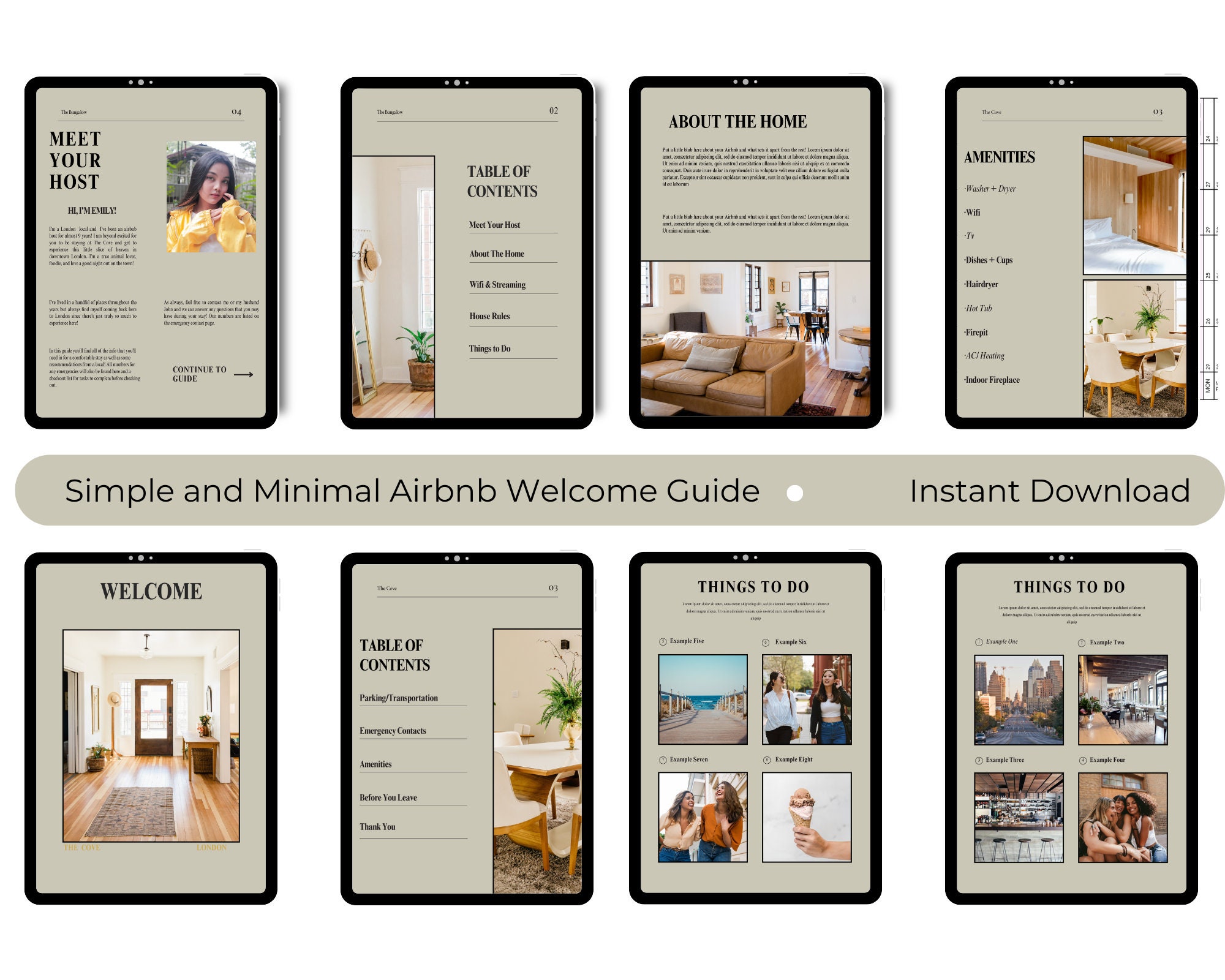 Editable Airbnb Welcome Guide Signage Printable Short Term - Etsy
