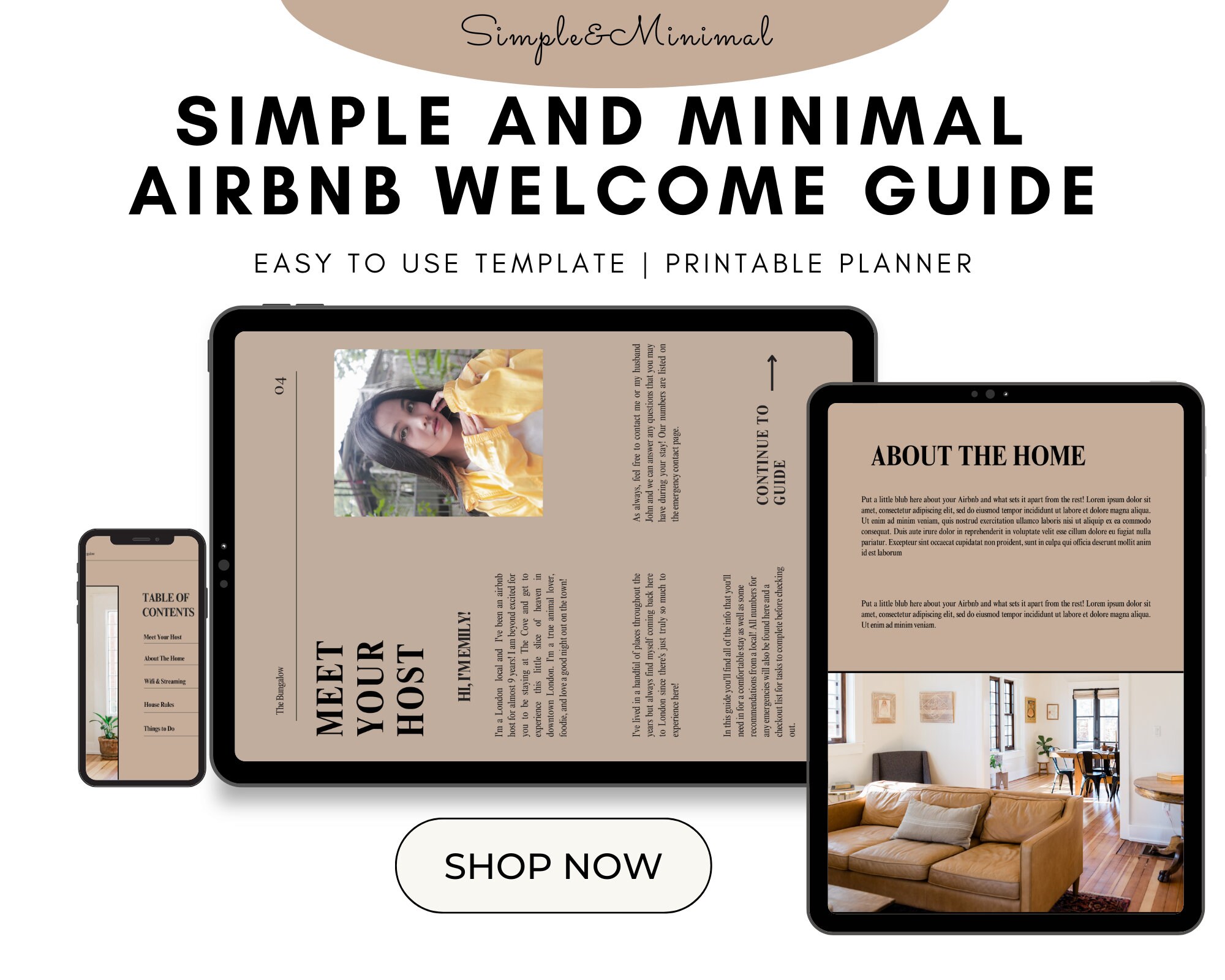 Editable Airbnb Welcome Guide Signage Printable Short Term - Etsy