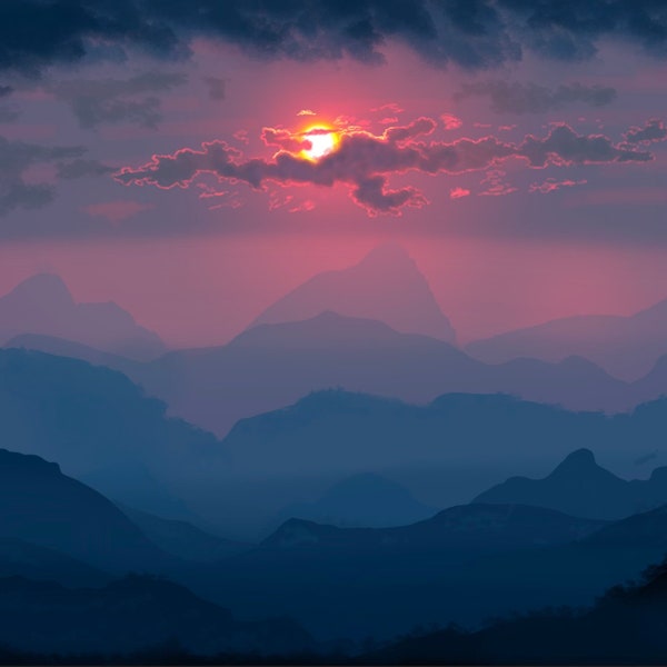 Purple Mountain - Etsy