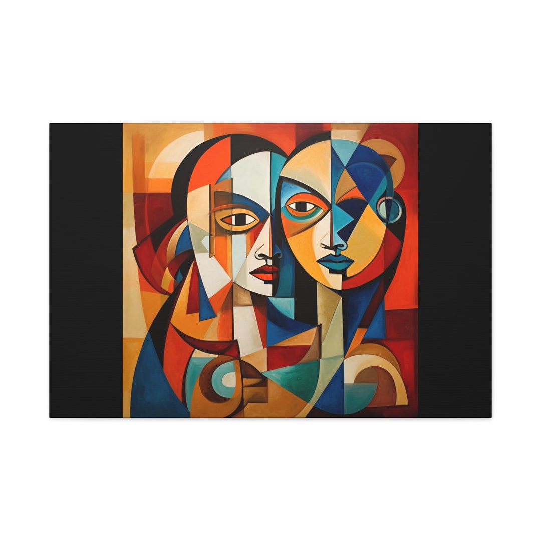 Couple Art Cubism - Etsy