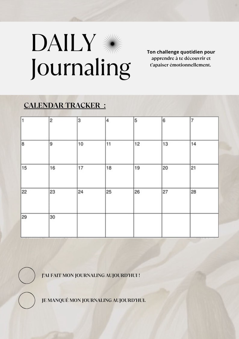 30 DAYS JOURNALING CHALLENGE - Etsy