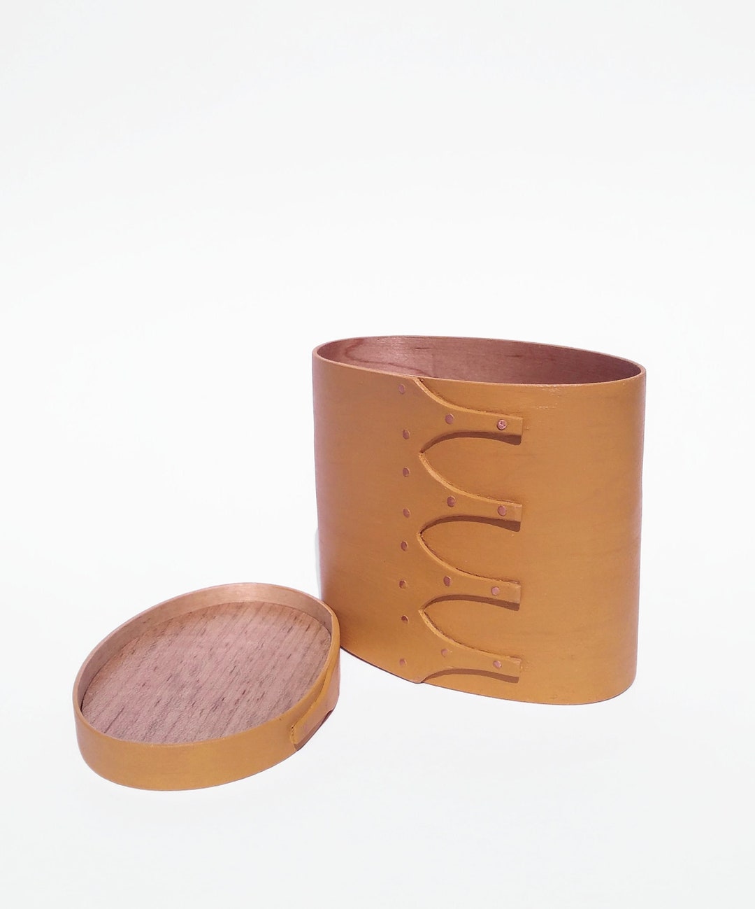 Medium Handcrafted Painted Shaker Box, Extra Tall Steambent Maple ...