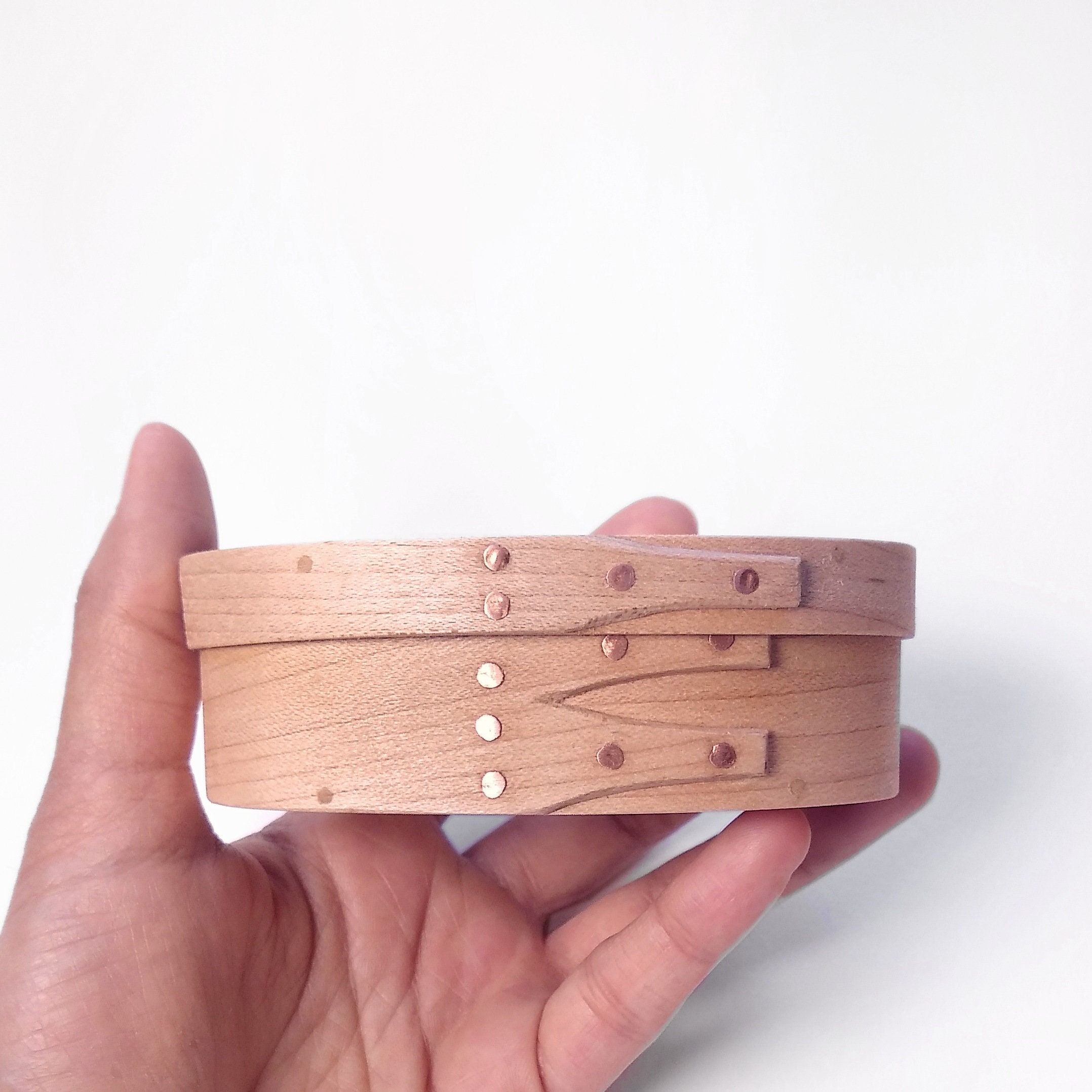 Mini Handcrafted Shaker Box in Walnut and Maple Wood, 3.75 Long ...