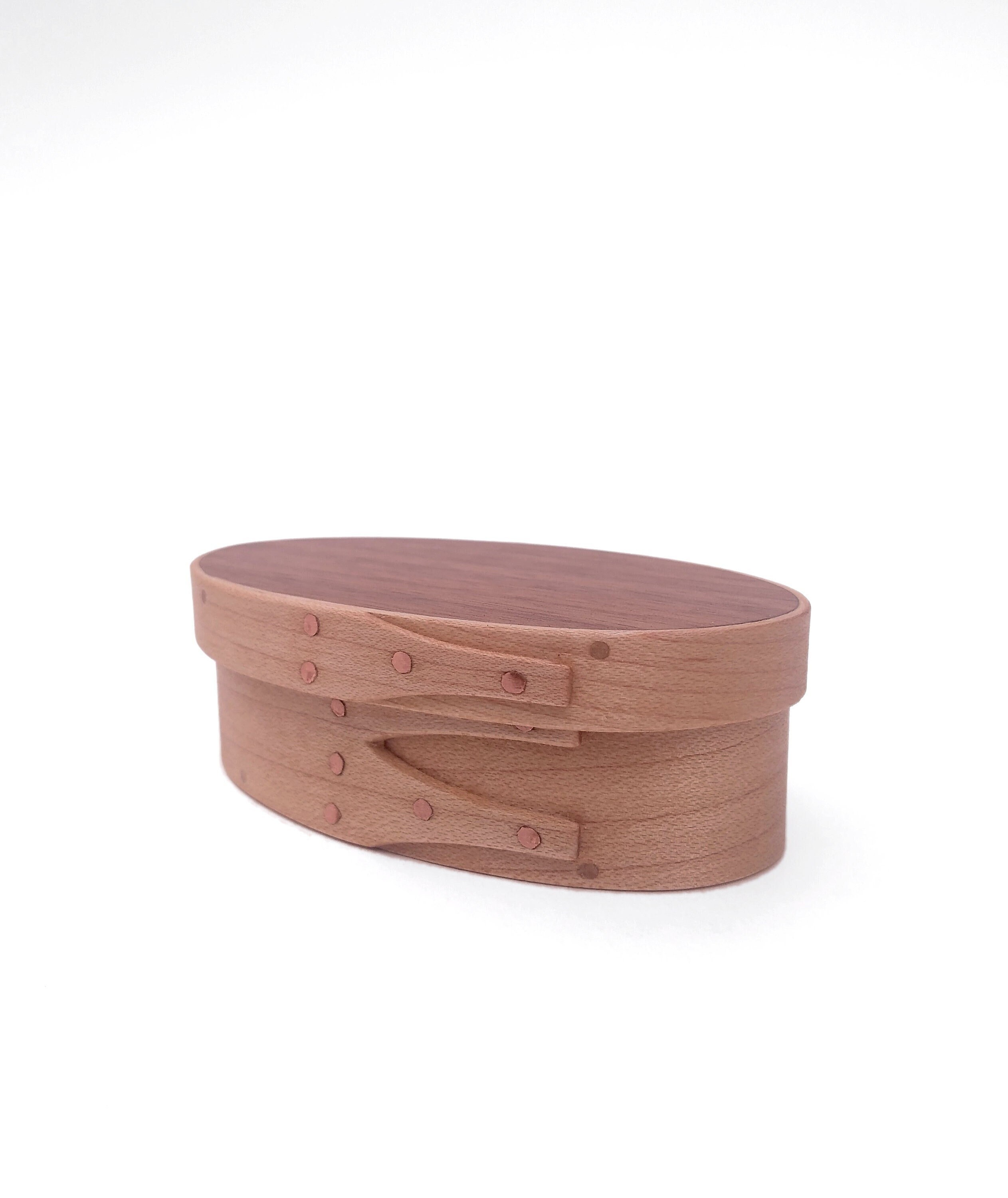 Mini Handcrafted Shaker Box in Walnut and Maple Wood, 3.75 Long ...