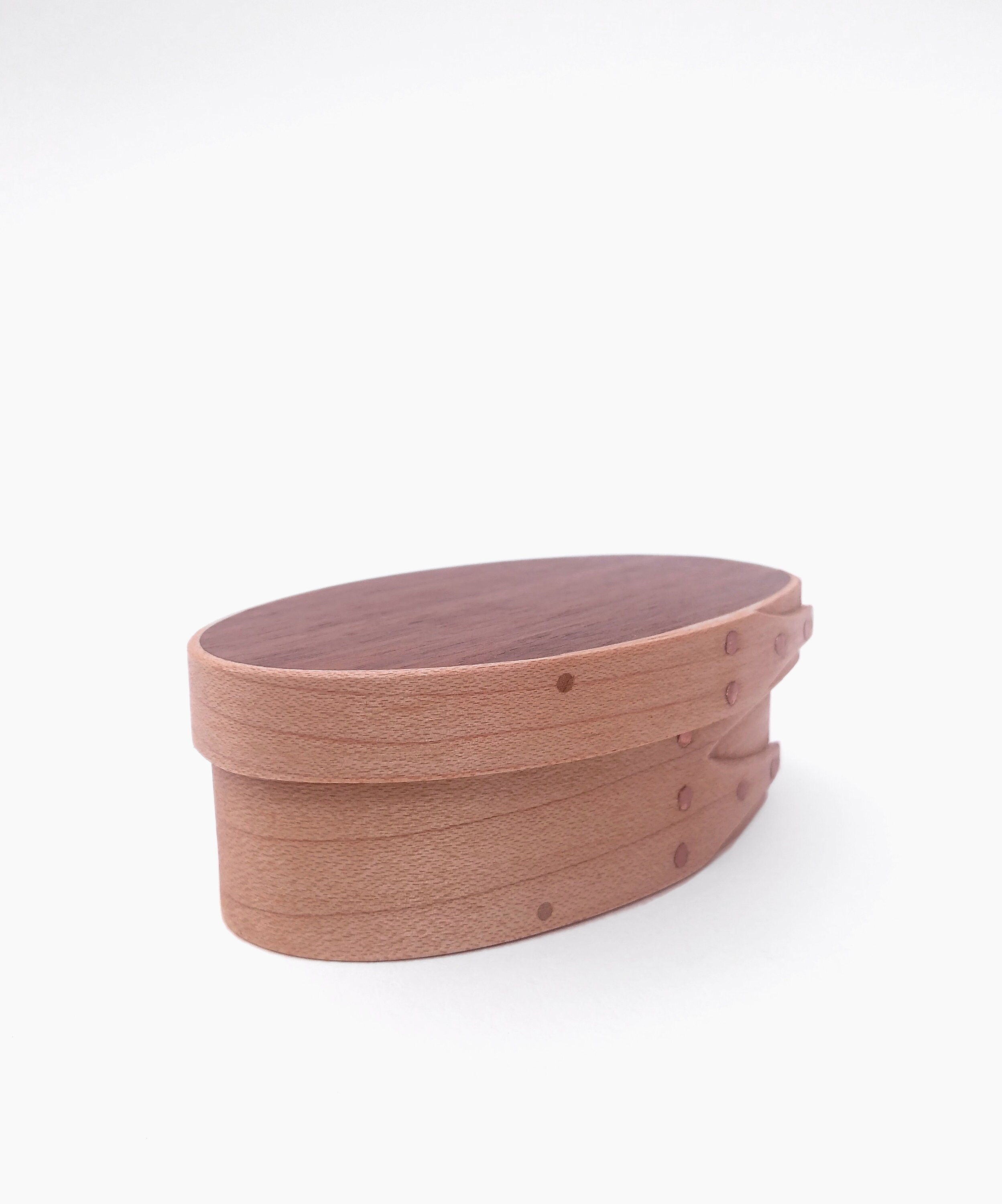 Mini Handcrafted Shaker Box in Walnut and Maple Wood, 3.75 Long ...