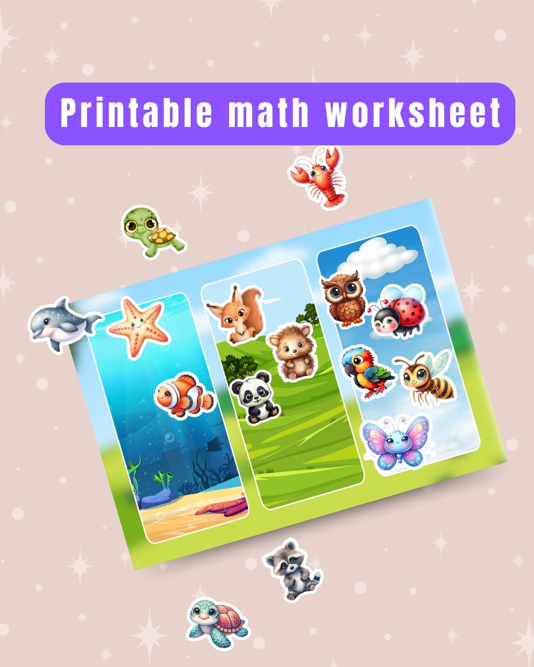 Animals and Their Habitats - Printable PDF Worksheet | Fine Motor ...