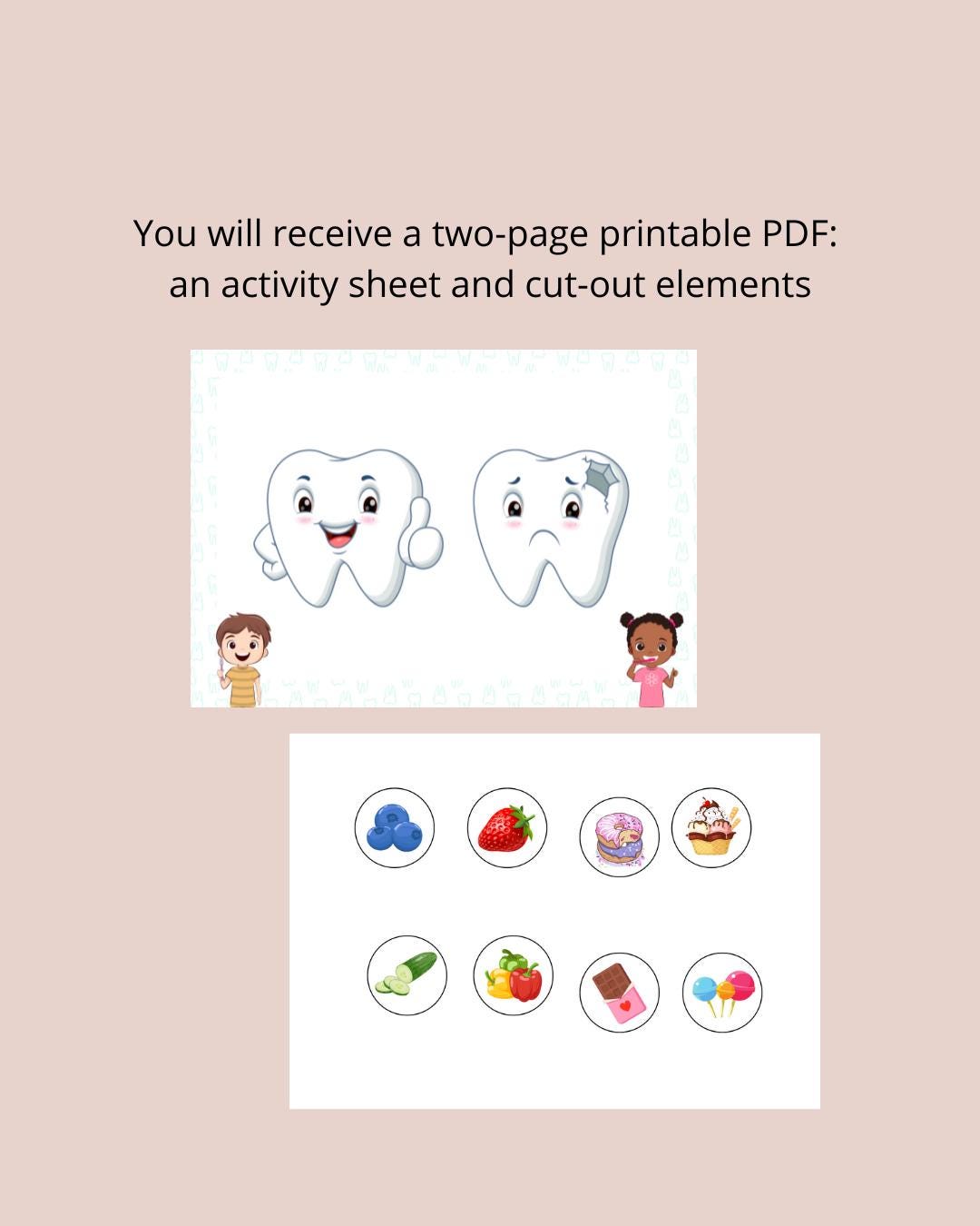 Healthy and Unhealthy Teeth – Educational Worksheets for Preschoolers ...