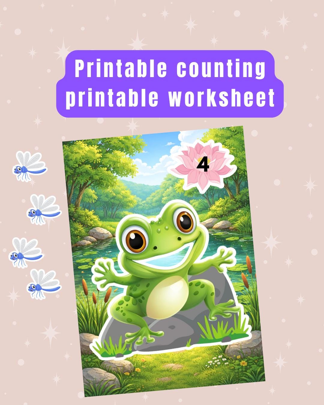 Frog & Lily Counting Game – Fine Motor Skills, Learning Numbers ...