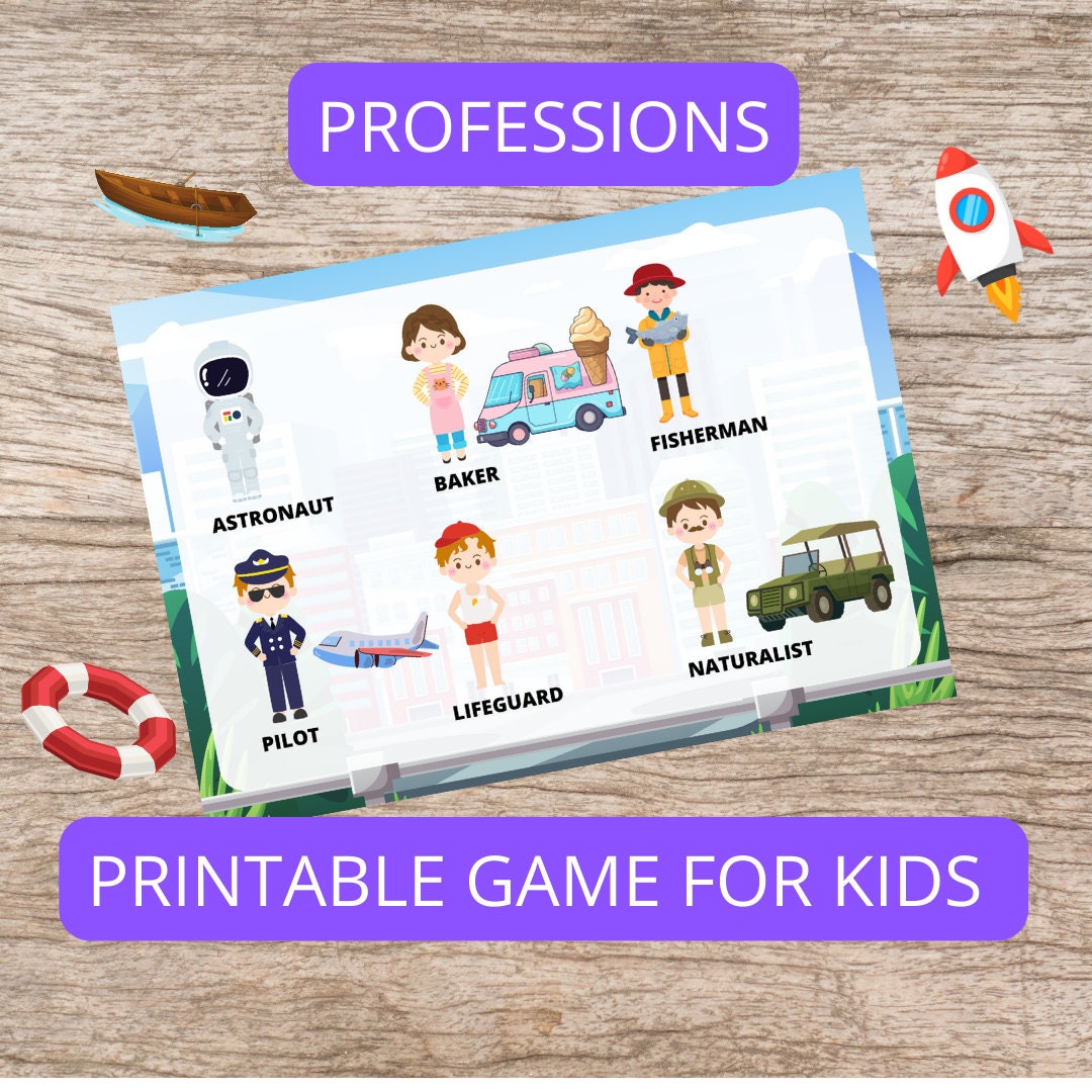 Printable Worksheet for Children With Professions, Professions and ...