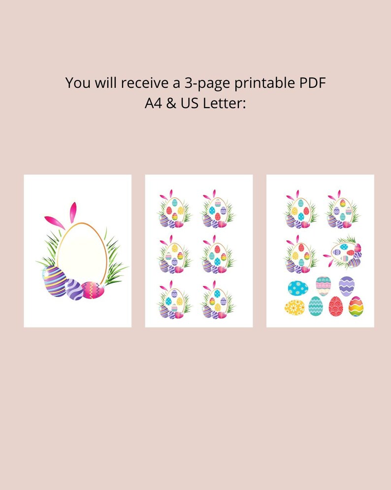 Easter Montessori Puzzle Printable | Matching Game for Kids 3+ | Egg ...