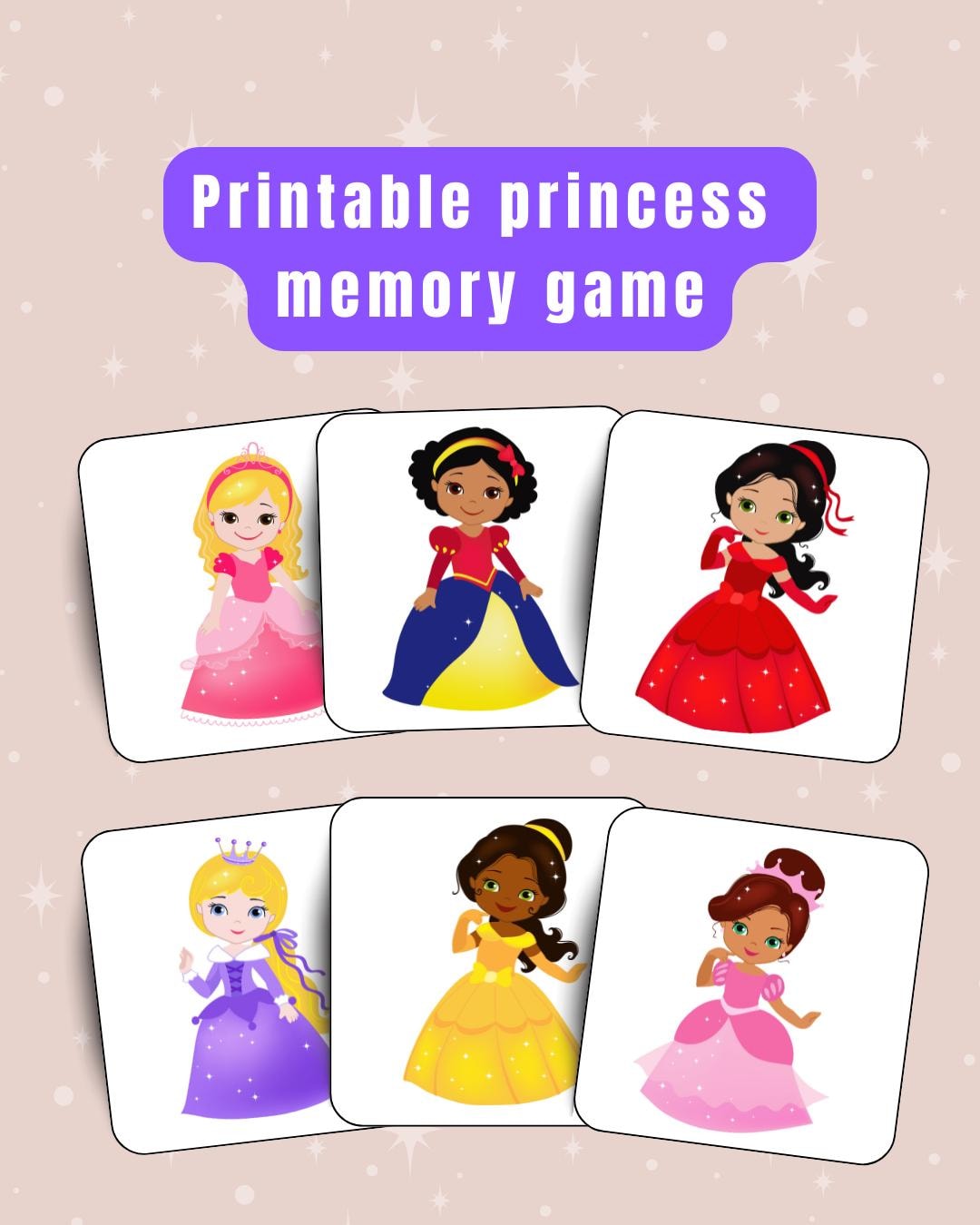 Princess Matching Game | First Memory Game for Toddlers | Educational ...