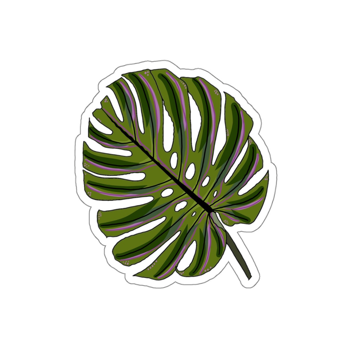 Monstera Plant Sticker - Etsy