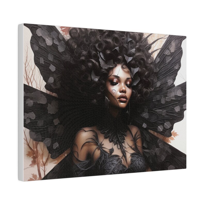 Fairy in Black, Black Fairies, Wall Art, African American Art, Black ...