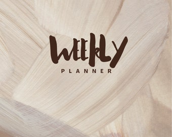 Modern Minimalistic Beige Weekly Planner - Etsy