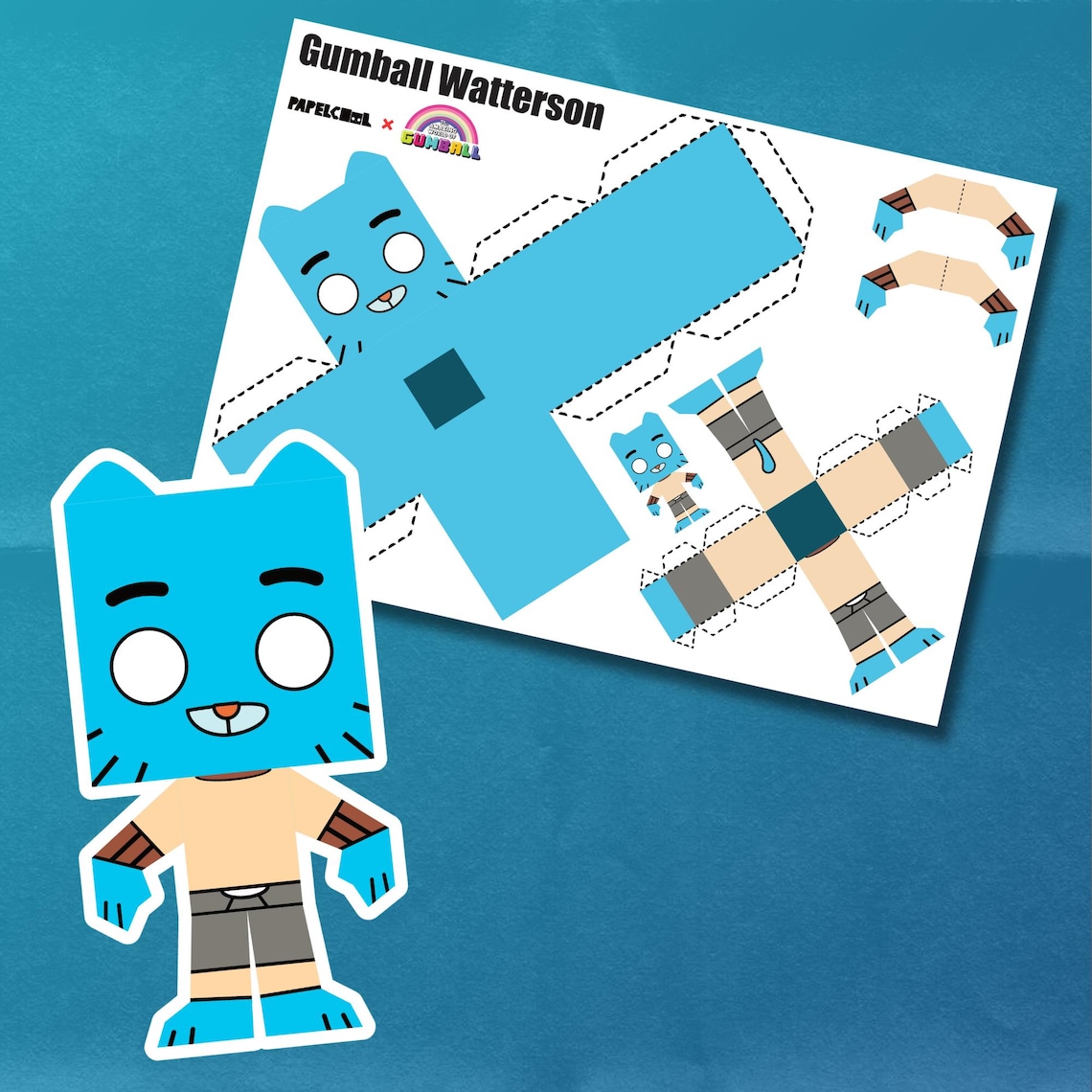 Gumball Watterson (el Increible Mundo Gumball) - Papelcool, Plantilla ...