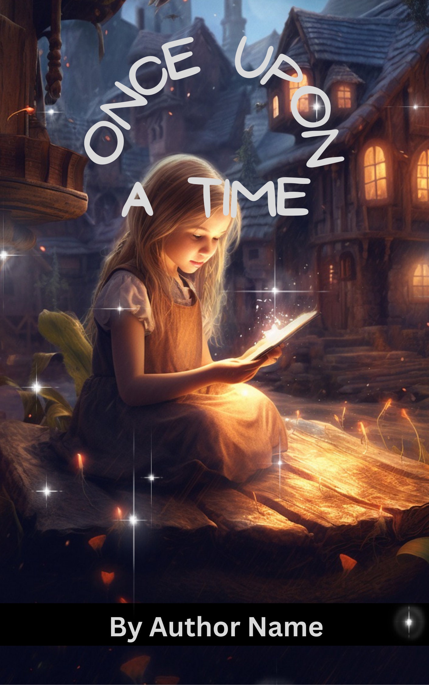 Once Upon A Time Kids Digital Ebook Cover Paperback Dust - Etsy