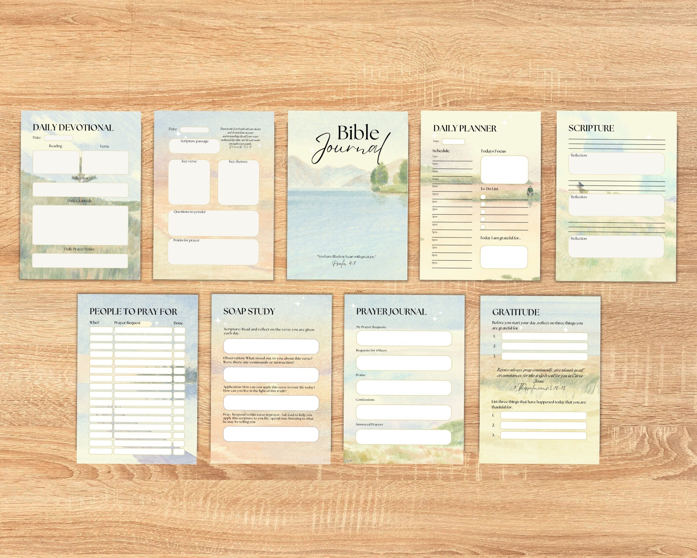 Printable Bible Journal PDF Printable Christian Planner Bible Guide ...