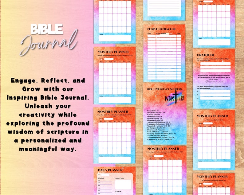 Printable Bible Journal PDF | Printable Christian Planner | Bible Guide ...