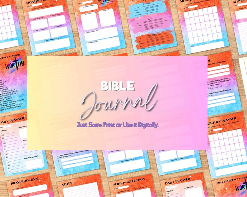 Printable Bible Journal PDF | Printable Christian Planner | Bible Guide ...