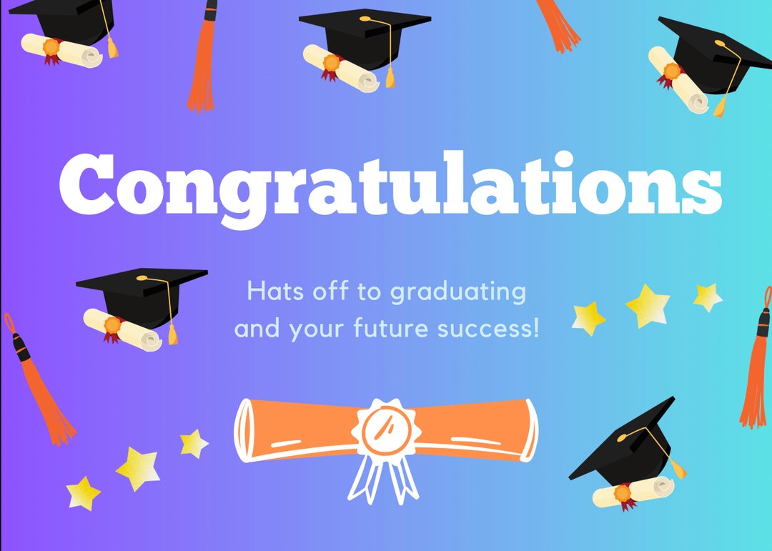 Congratulations Graduation Card - High School / College Graduation Card ...