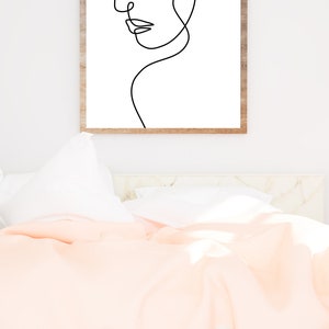 Line Art Women Side Profile - Etsy