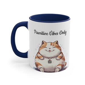 Pawsitive Vibes Only Mug. Cat Lover Gift Mug, Cute Coffee Cup. Cat Lady ...