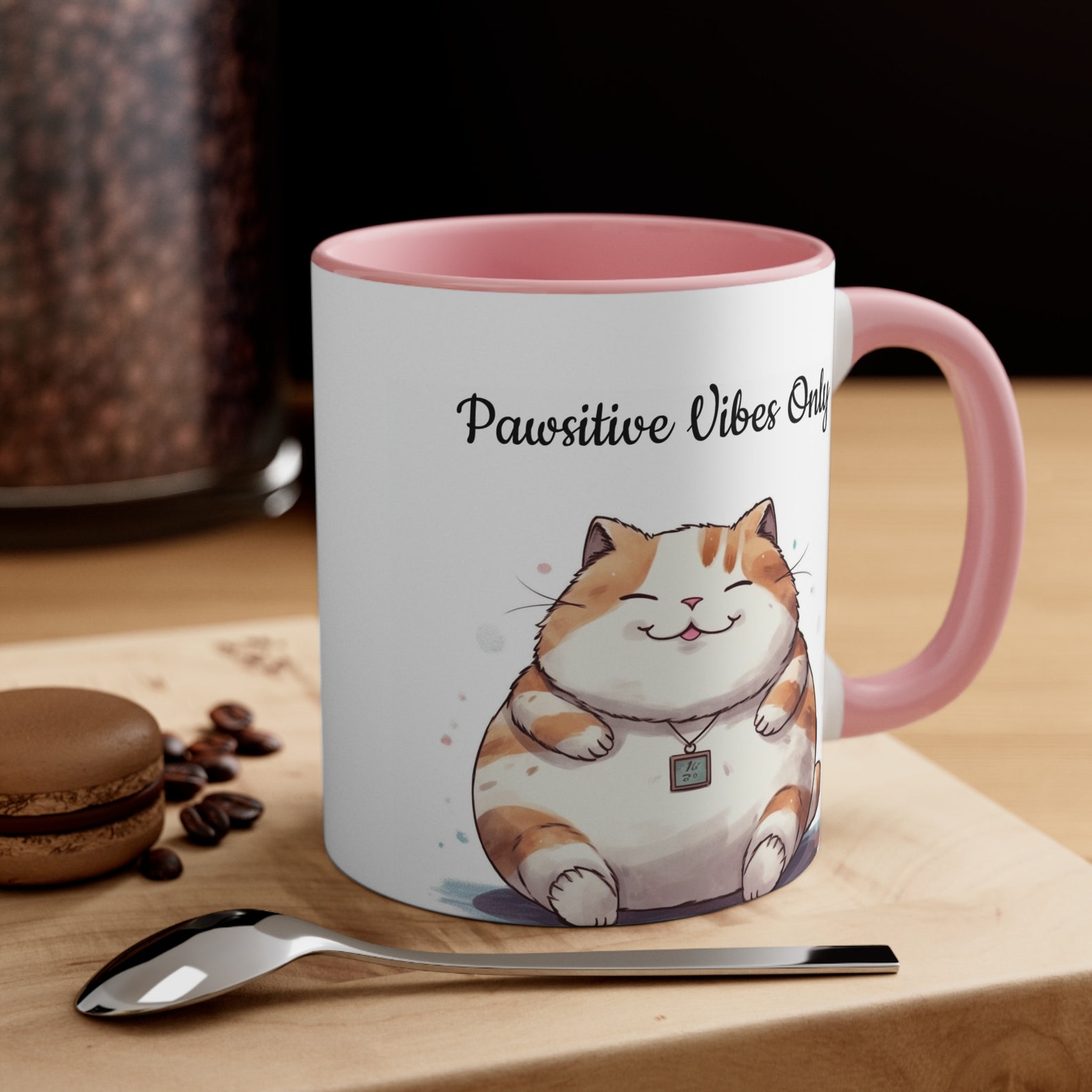 Pawsitive Vibes Only Mug. Cat Lover Gift Mug, Cute Coffee Cup. Cat Lady ...