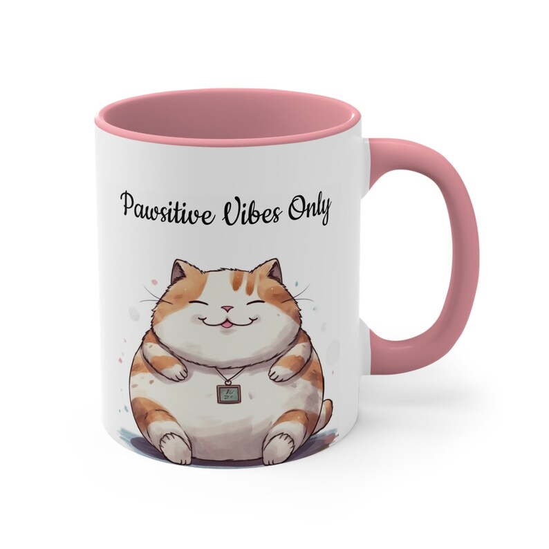 Pawsitive Vibes Only Mug. Cat Lover Gift Mug, Cute Coffee Cup. Cat Lady ...