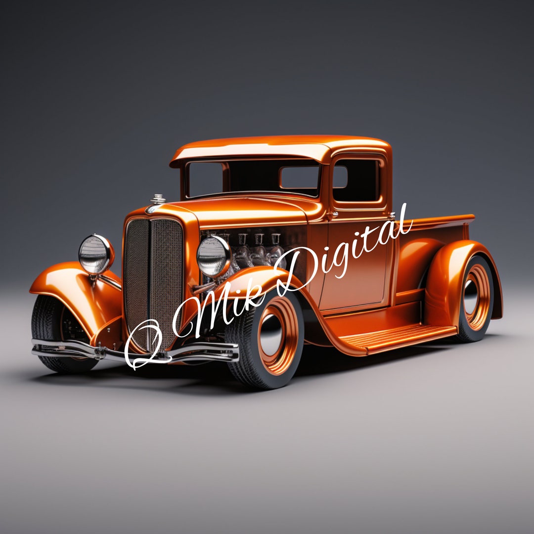 Gold Hot Rod Pick up Downloadable Image. Any Use Personal or Commercial ...