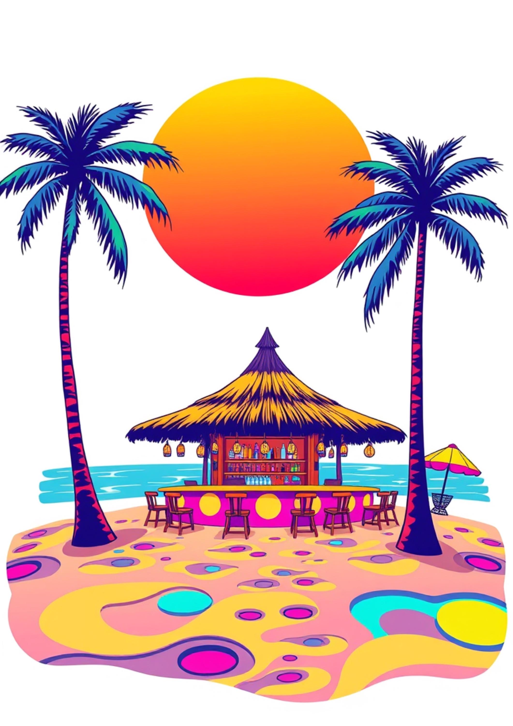 12 Abstract Tropical Beach Bar Downloadable Images. HQ JPG Format at ...