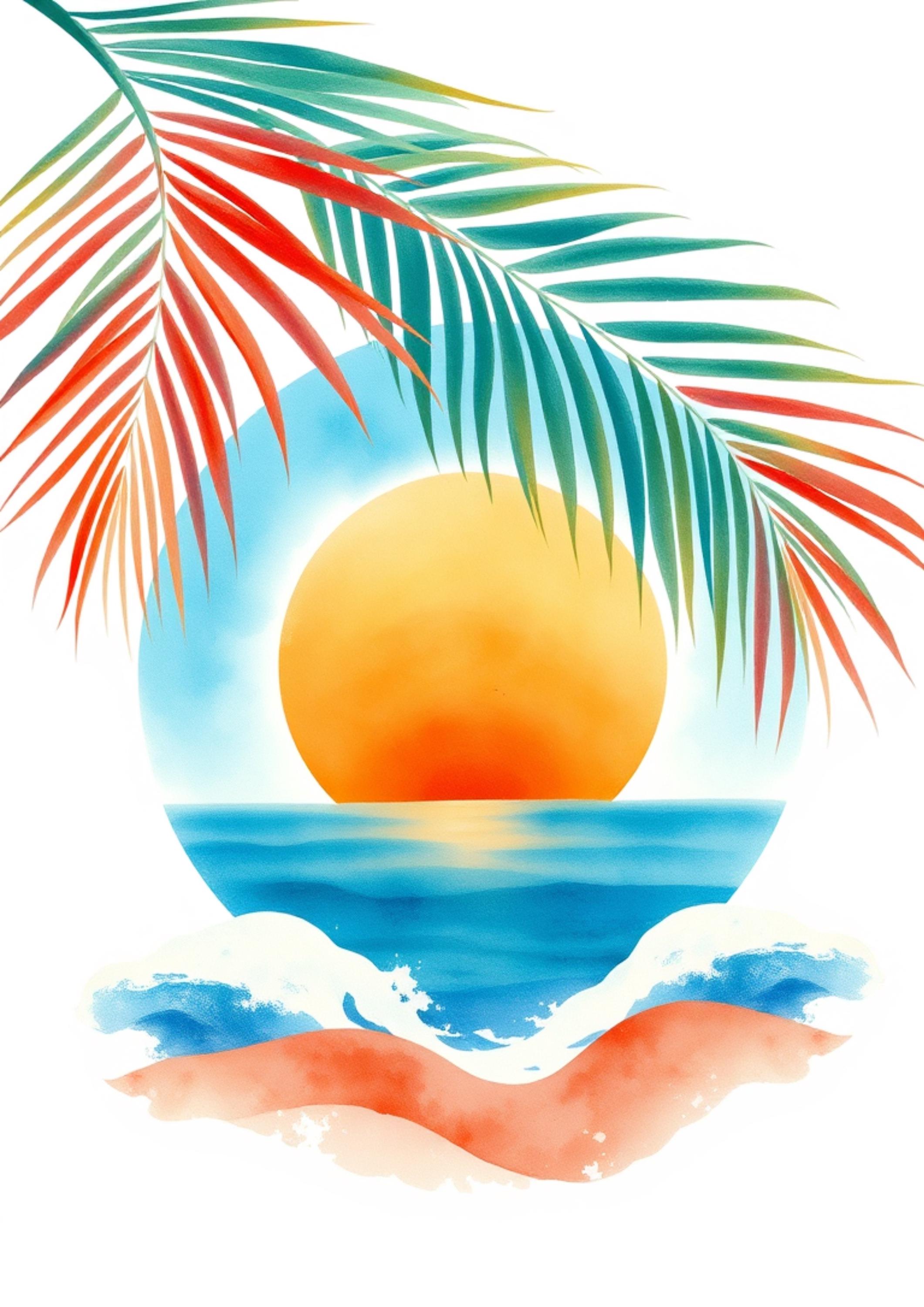 12 Tropical Sunset Downloadable Images. HQ JPG Format at 300+ DPI ...